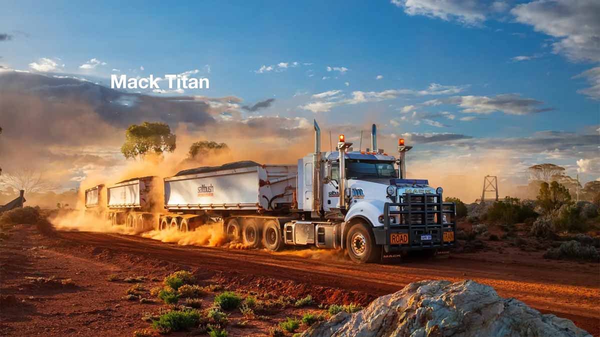 پر قدرت ترین قطار جاده ای + کشنده ماک تیتان - دیزلیران