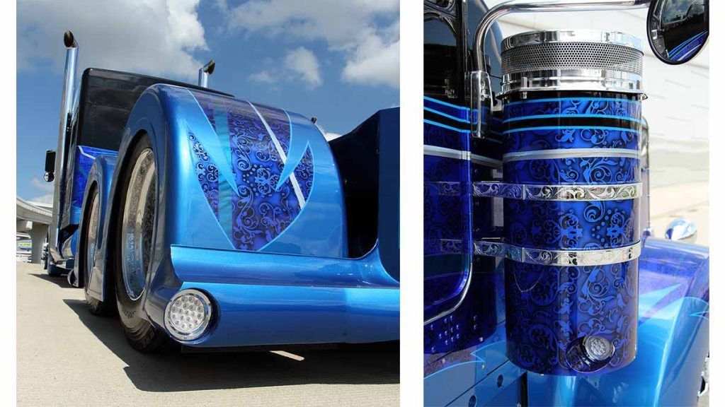 کامیونی با نقش و نگارهای خاص (کشنده کنورث W900 ) + عکس